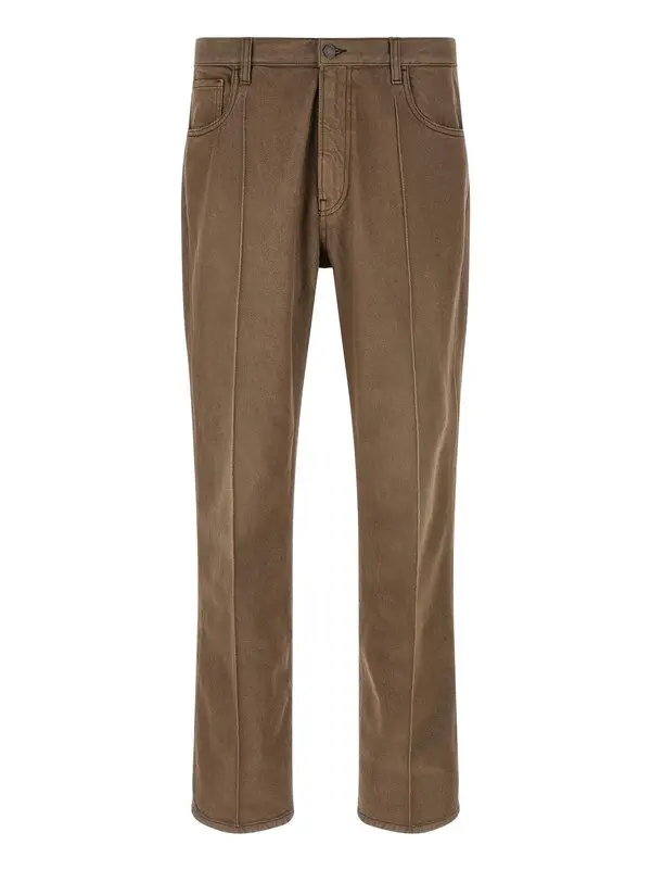 Prada Cotton Denim Jeans - Brown