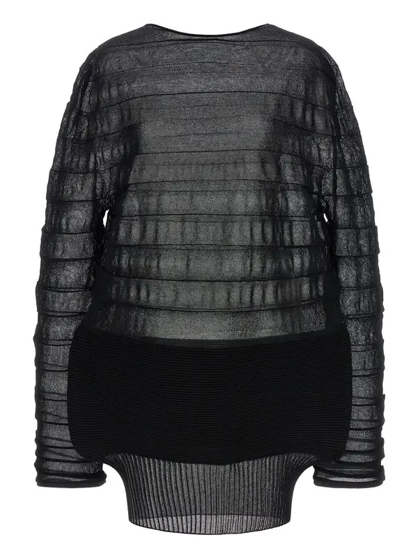 Issey Miyake Moving Knit Top - Black
