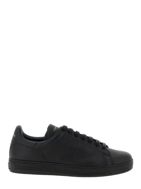 TOM FORD Warwick Leather Sneakers - Black