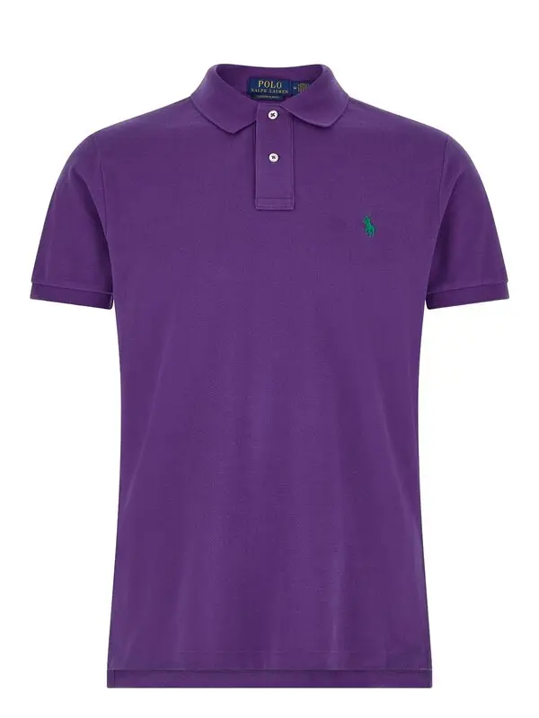 Polo Ralph Lauren Logo Embroidery Polo Shirt - Purple