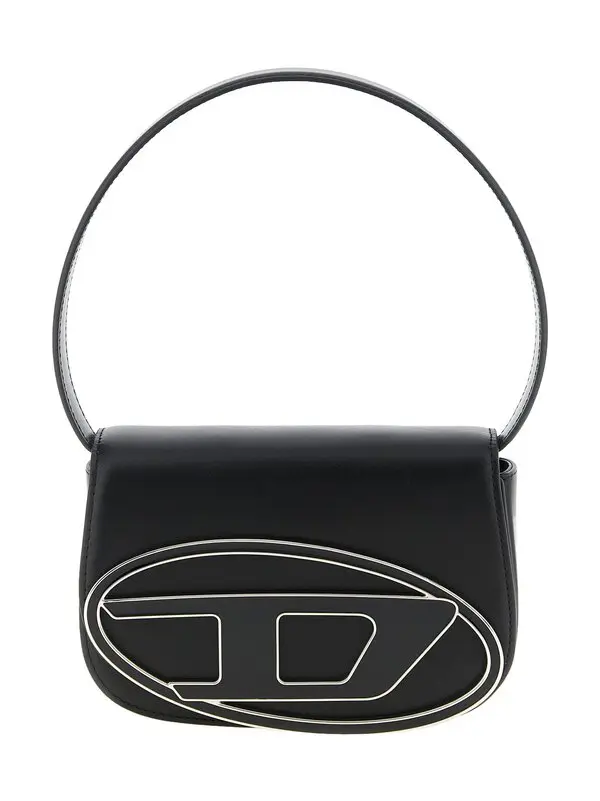 DIESEL® 1dr Leather Shoulder Bag - Black