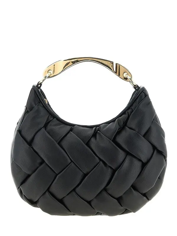 Twin-set Weaved Handbag - Black