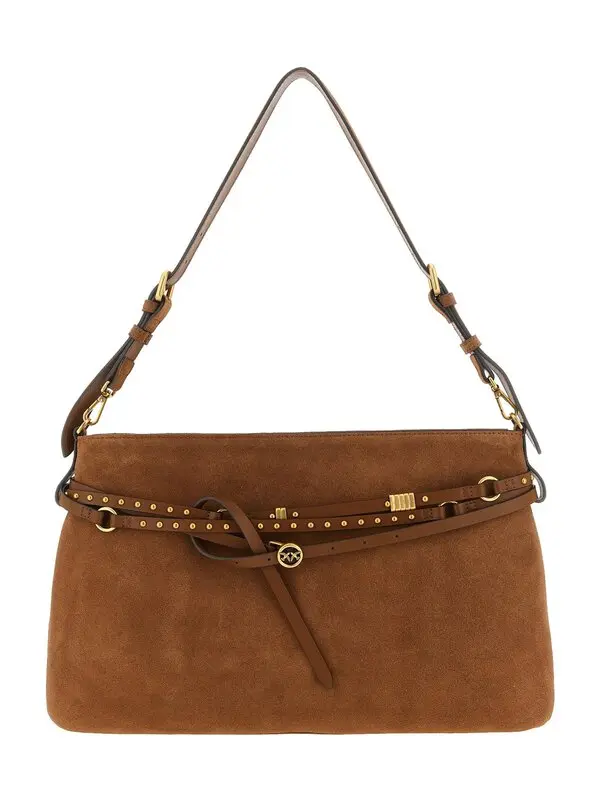 Pinko Belt' Large Shoulder Bag - Brown