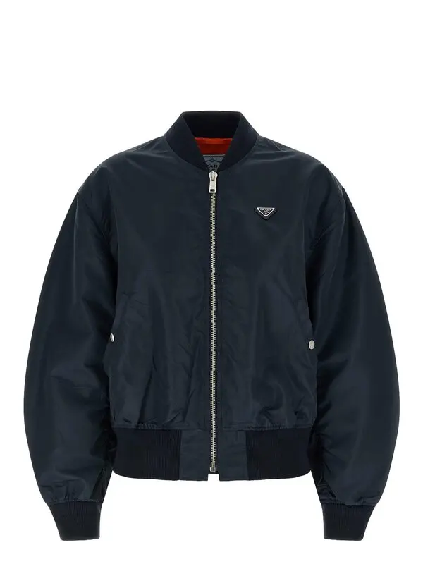 Prada Twill Bomber Jacket - Blue
