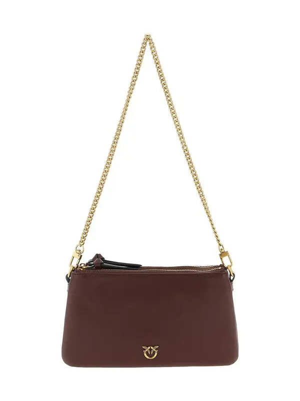 Pinko Mini Double Crossbody Bag - Bordeaux