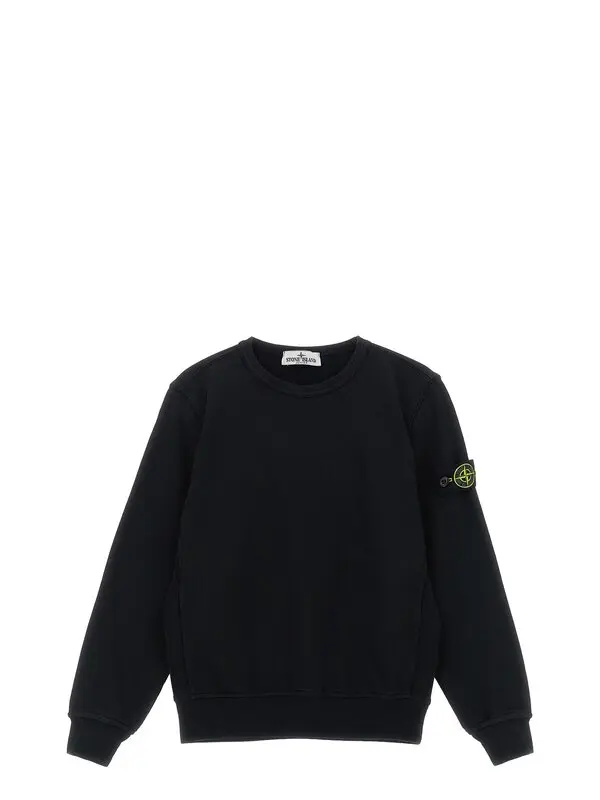 Stone Island Organic Cotton Sweatshirt - Black