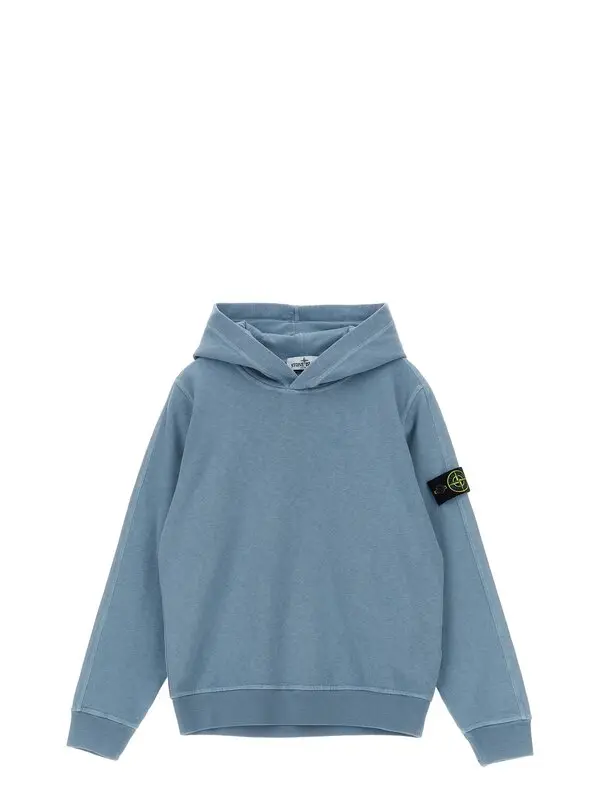 Stone Island Malfilé Cotton Hoodie - Light Blue