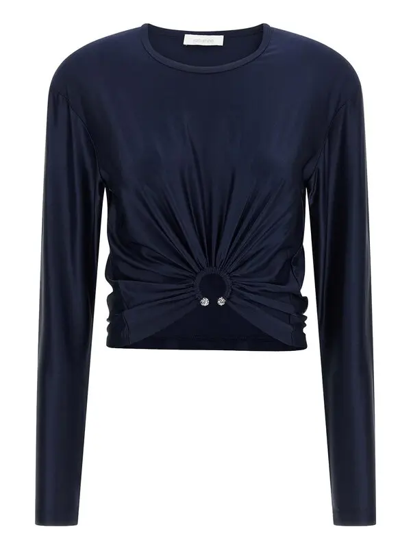 Rabanne Piercing Detail Top - Blue
