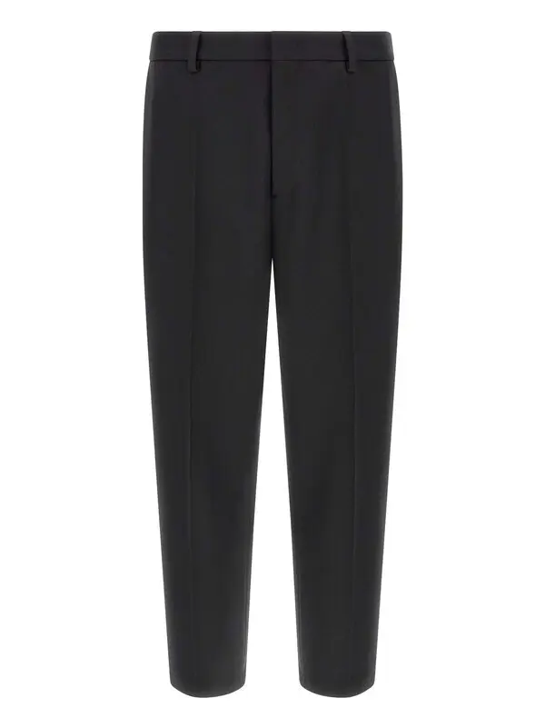 JIL SANDER Technical Gabardine Trousers - Black