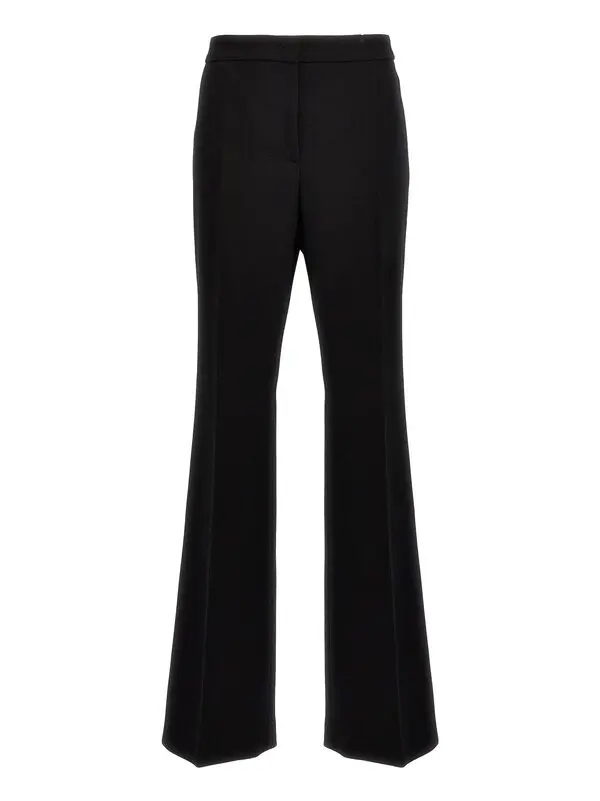 Moschino Wool Blend Crepe Trousers - Black