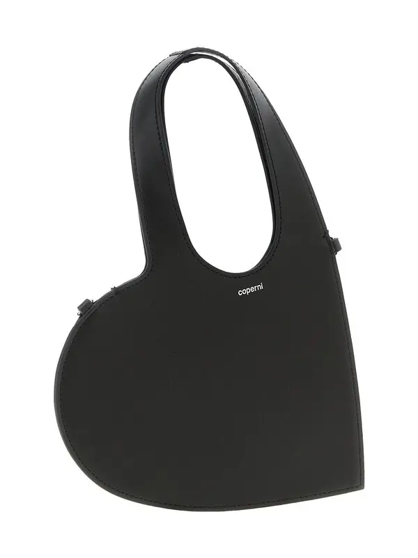Coperni Heart Leather Handbag - Black