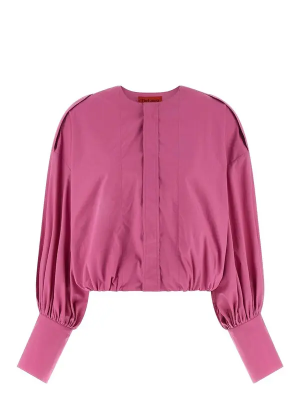 THE LATEST Diana Cotton Poplin Blouse - Fuchsia