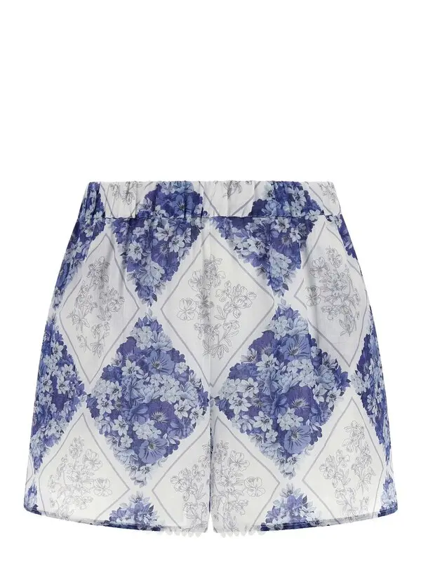 Twin-set Ramie Shorts - Blue