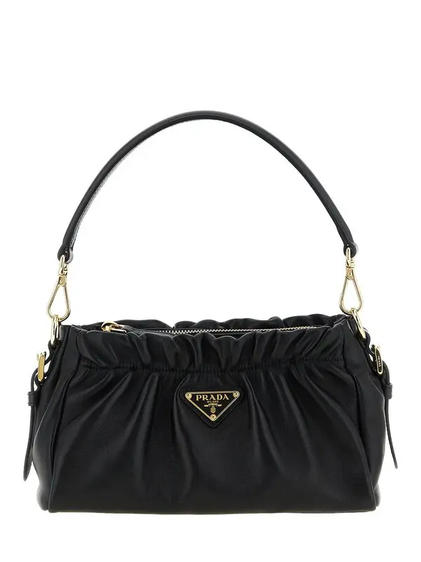 Prada Leather Shoulder Bag - Black