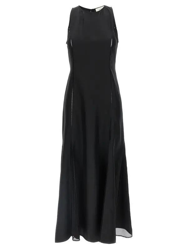 Loulou De Saison Iraka Silk Midi Dress - Black