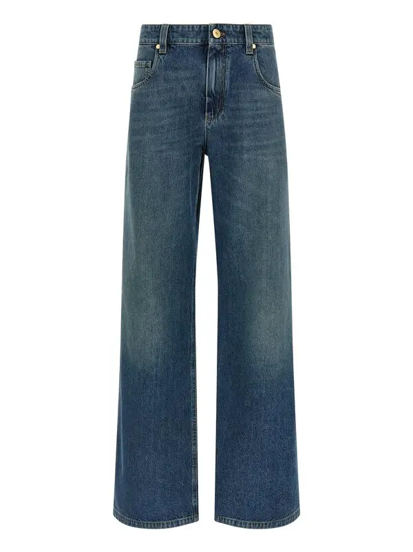 Brunello Cucinelli Stonewashed Denim Jeans - Blue