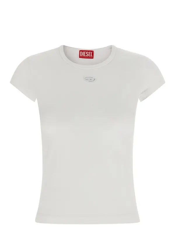 DIESEL® T-angie-od Stretch Cotton Jersey T-shirt - White