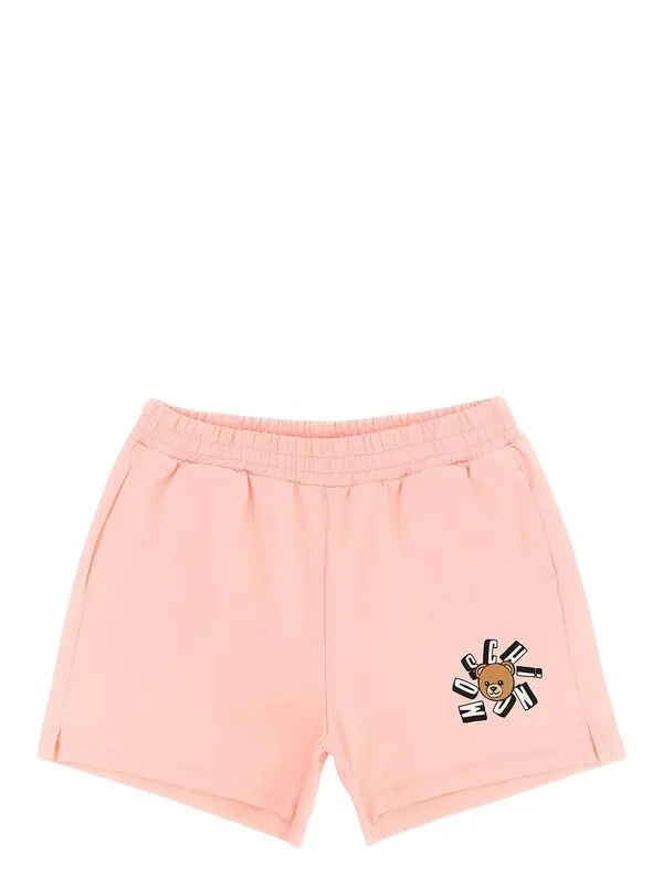 MOSCHINO KID TEEN Moschino Teddy Bear' Bermuda Shorts - Pink
