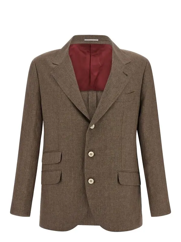 Brunello Cucinelli Cavallo' Blazer - Brown