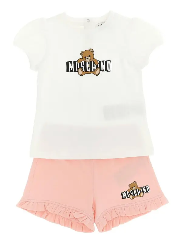 Moschino Teddy Bear T-shirt And Shorts Set - Pink