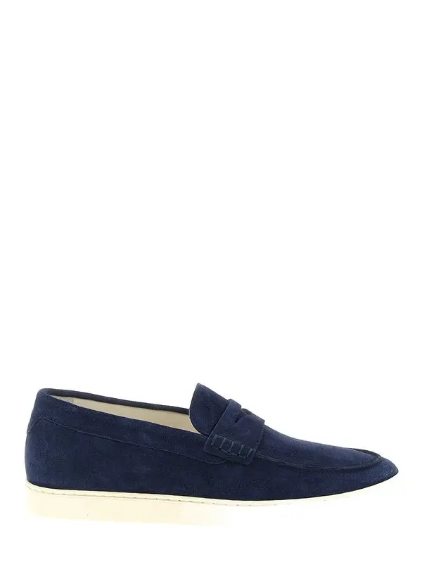 Brunello Cucinelli Suede Slip-on Loafers - Blue