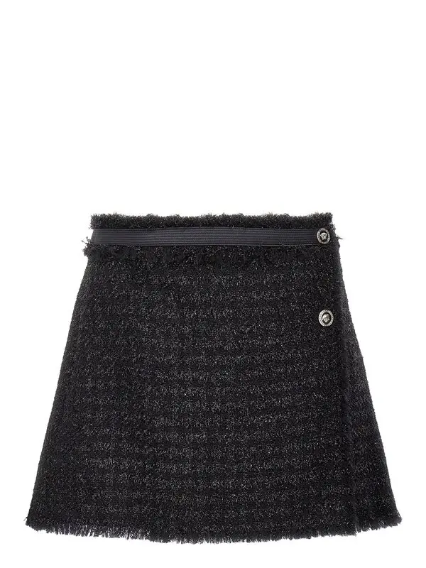 Versace Lurex Blend Skirt - Black