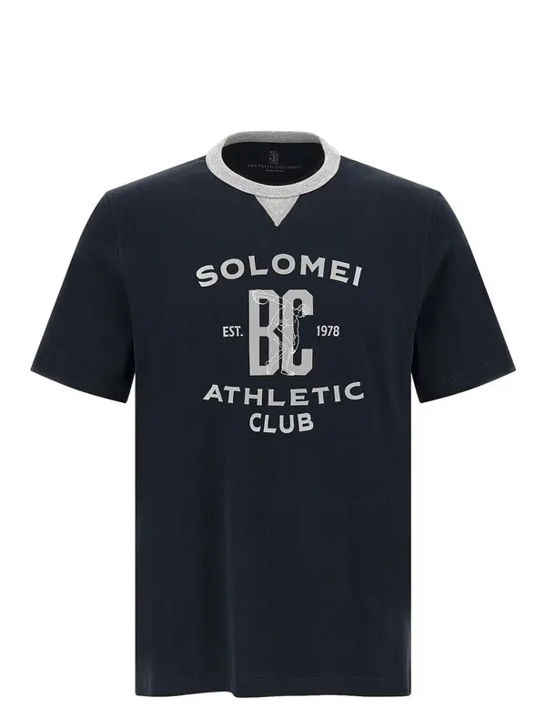 Brunello Cucinelli Printed T-shirt - Blue