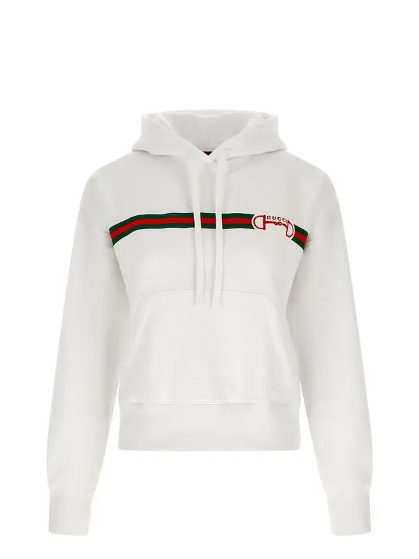 Gucci Morsetto Embroidery Hoodie - White