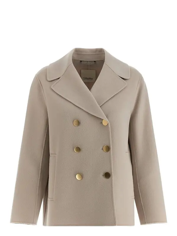 Max Mara Smmmargot Double-breasted Wool Blazer - Beige