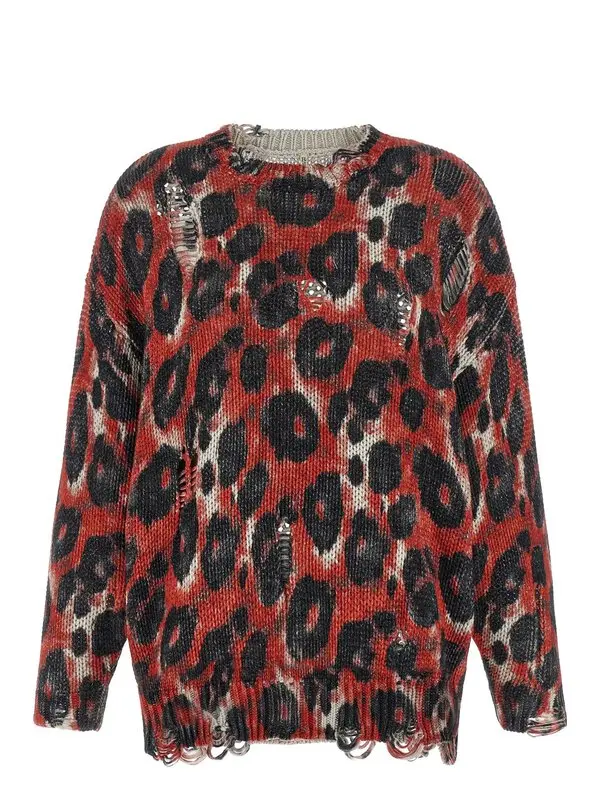 R13 Torn Sweater - Red