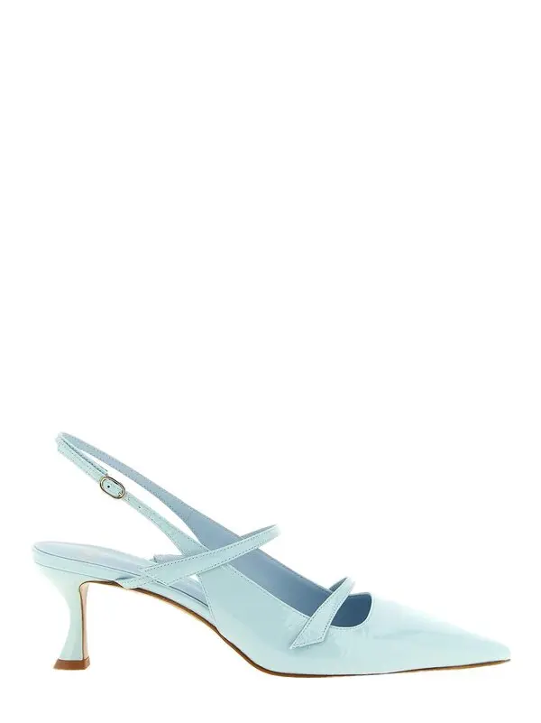 ALEXANDRE BIRMAN Tita Patent Leather Slingbacks - Light Blue