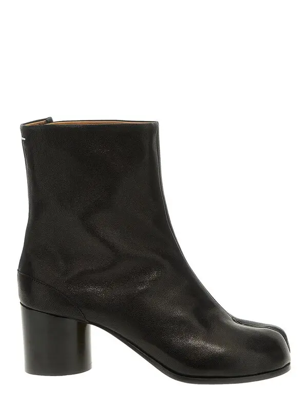 MAISON MARGIELA Tabi Nappa Leather Ankle Boots - Black