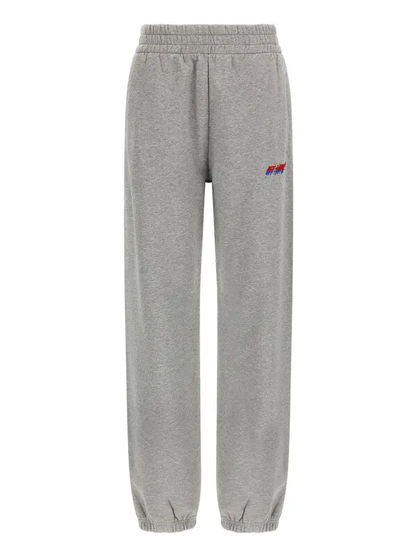 Off-White Logo Embroidery Joggers - Gray