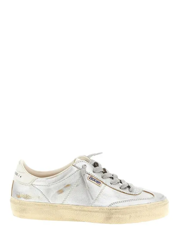 GOLDEN GOOSE Soul Star Leather Sneakers - Silver