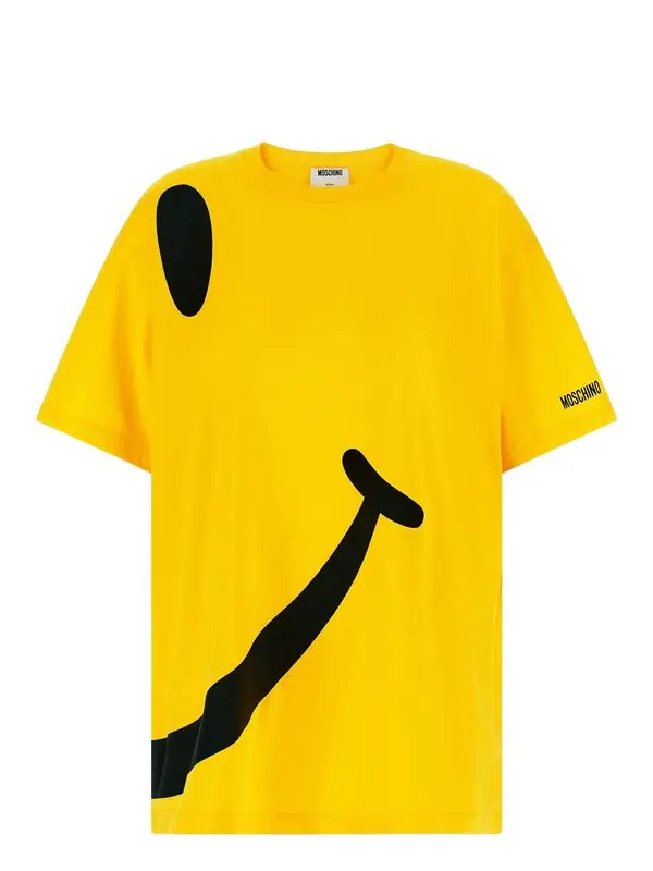 Moschino Smiley Cotton Jersey T-shirt - Yellow