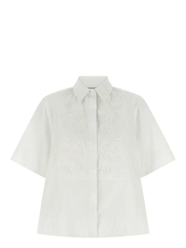 P.a.r.o.s.h Cubo26 Cotton Poplin Shirt - White
