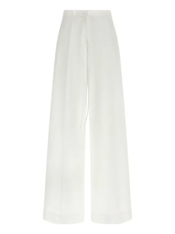 P.a.r.o.s.h Cannes Cotton Poplin Trousers - White