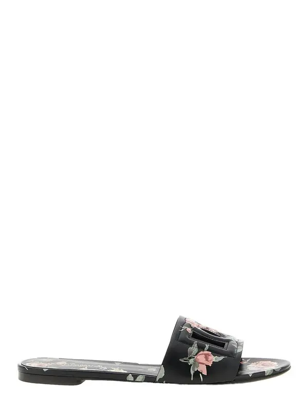 Dolce & Gabbana Bianca Slides - Black