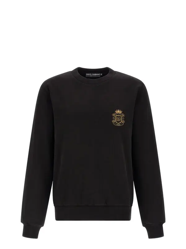 Dolce & Gabbana Heraldic Patch Sweatshirt - Black