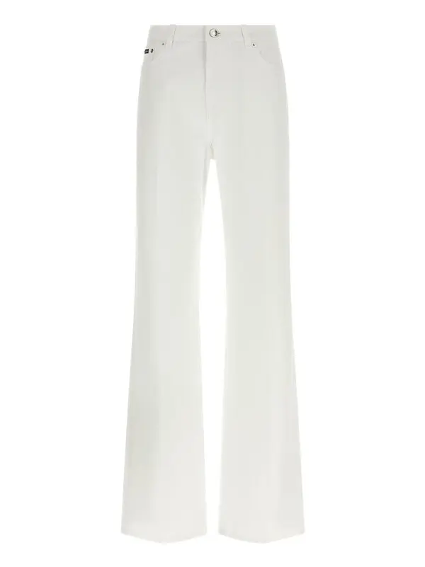 Dolce & Gabbana Wide Leg Denim - White
