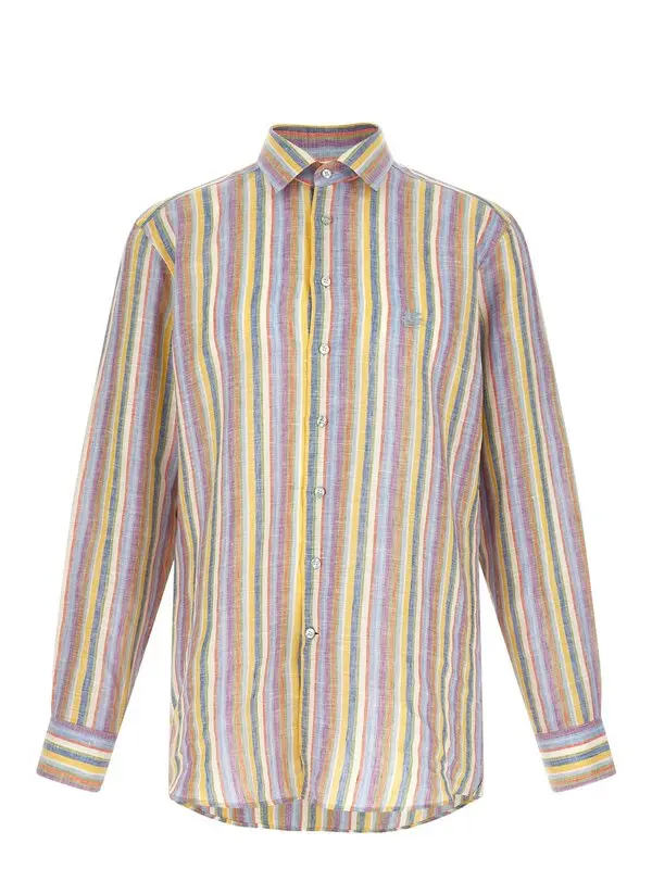 Etro Striped Linen Shirt - Multi