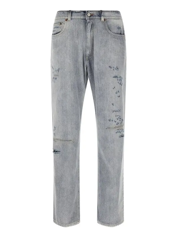 MAISON MARGIELA Stone Washed Denim Jeans - Light Blue