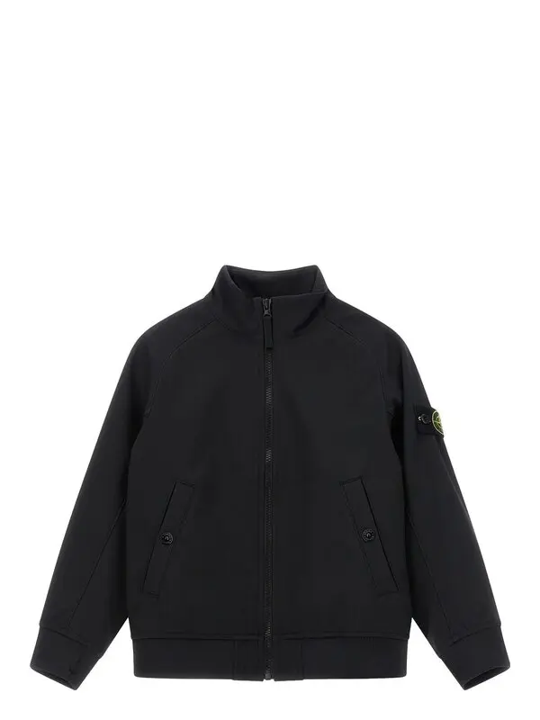 Stone Island Logo Badge Technical Jacket - Black