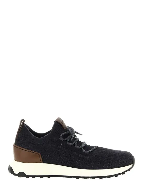 TOD'S Technical Fabric And Calf Leather Sneakers - Gray