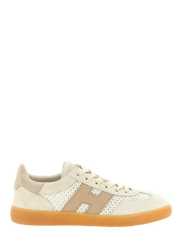 Hogan Cool Suede And Cotton Sneakers - Beige