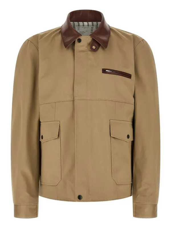 Sacai Cotton Blouson Jacket - Beige