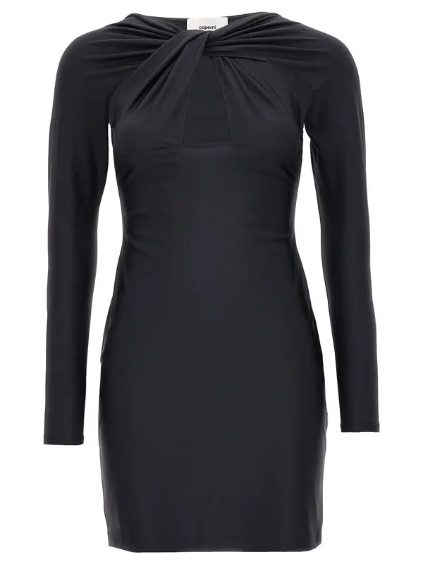 Coperni Twisted Cut-out Dress - Black