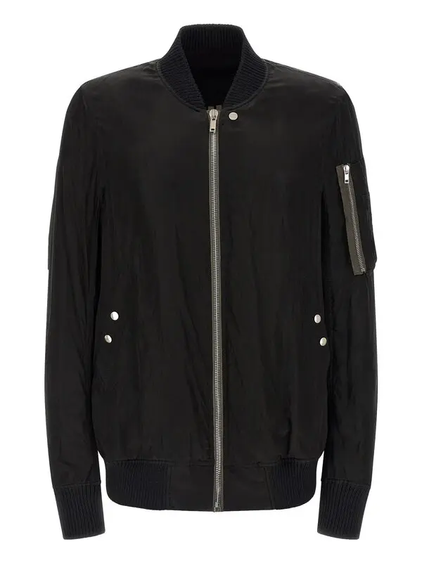 Rick Owens Classic Flight Bomber Jacket - Black