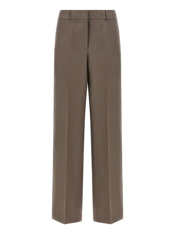 Peserico Linen Trousers - Brown