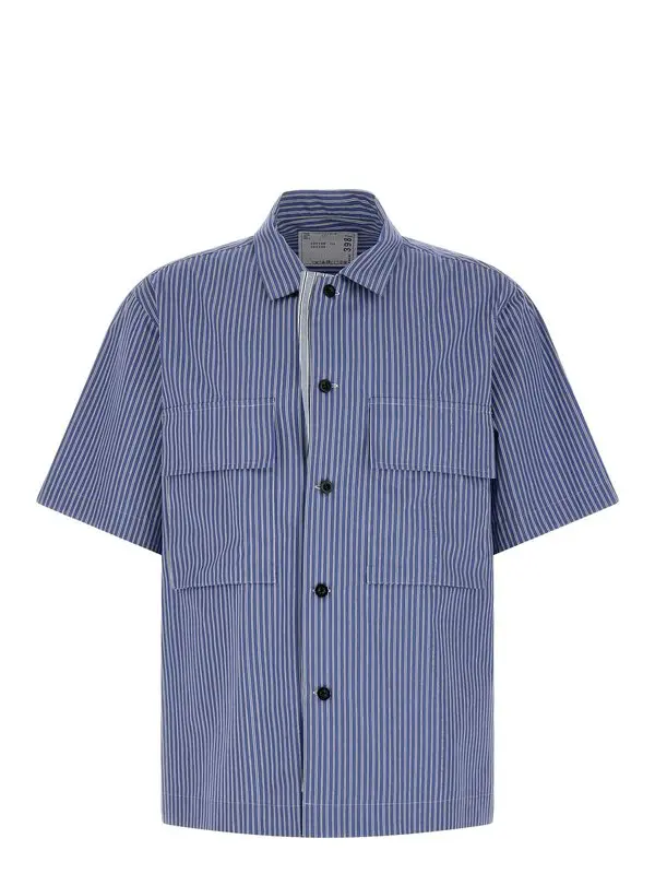 Sacai Striped Shirt - Light Blue